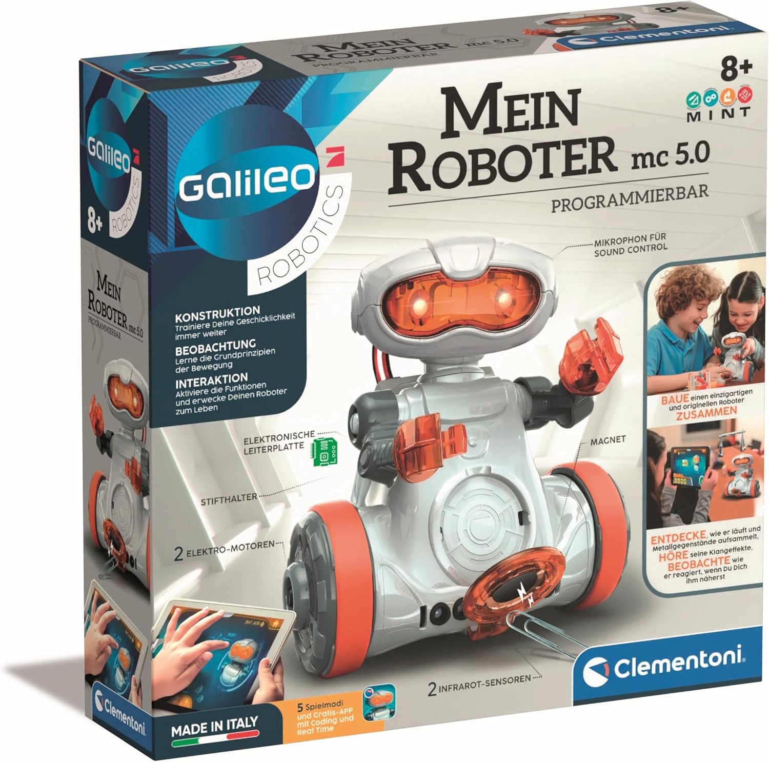 Clementoni Galileo Robotics – Mein Roboter MC 5.0 für Kinder ab 8 Jahren